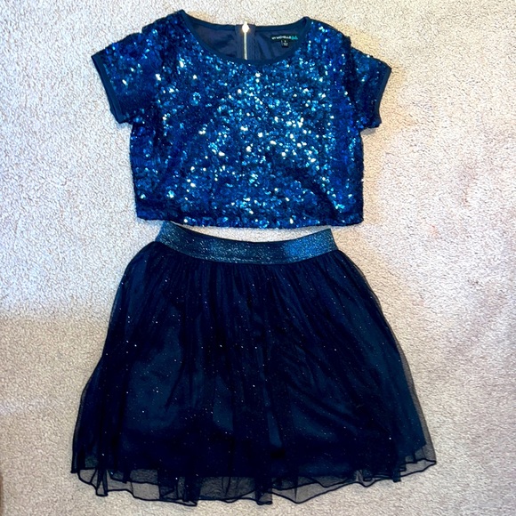 My Michelle | Matching Sets | My Michelle Girls Navy 2 Piece Skirt And ...